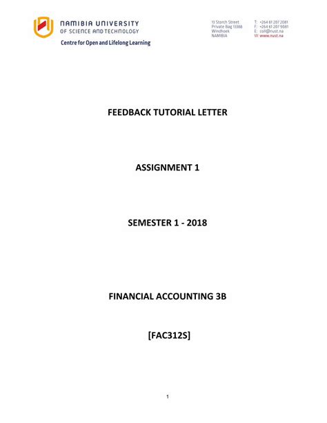 Pdf Feedback Tutorial Letter Assignment 1 Semester 1 ‐ Dokumentips