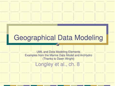 PPT Geographical Data Modeling UML And Data Modeling Elements Examples From The Marine Data