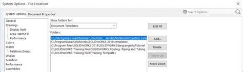 How To Specify Where Solidworks Should Look For Document Templates