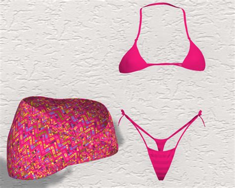 Second Life Marketplace La Muerta Pink Diamond Bikini Sarong