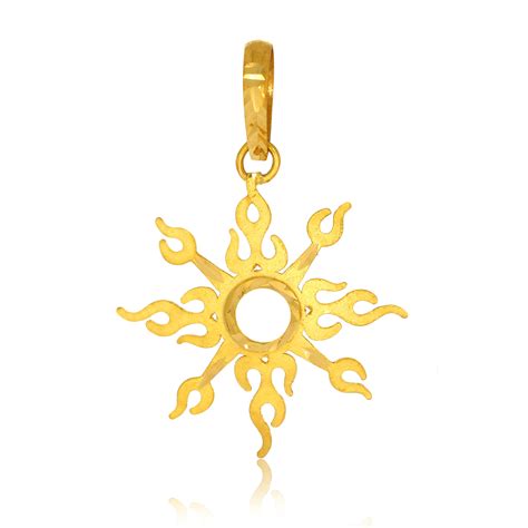 Surya Sikha Gold Pendant ₹14038 Buy Surya Sikha Gold Pendant Online