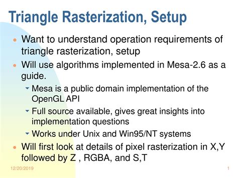 Ppt Comprehensive Guide To Triangle Rasterization Setup Powerpoint