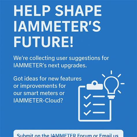 help shape iammeter call for user suggestions and 2025 roadmap
