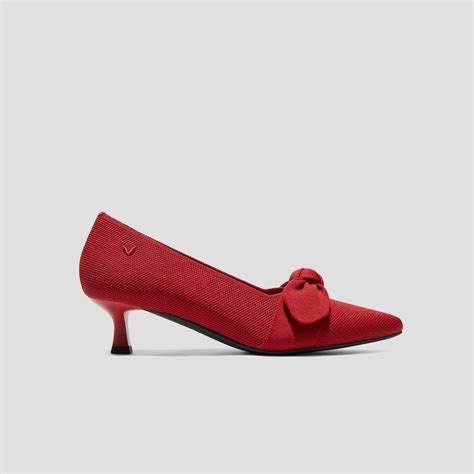 Pointed Toe Bow Kitten Heels Sasha Ruby Red Eu35 Vivaia