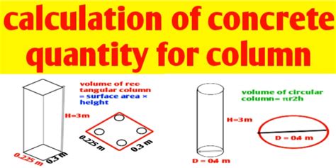 How To Calculate Concrete Quantity For Column Civil Sir