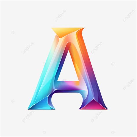 Gradient Font Letters Template Text Template Character Template