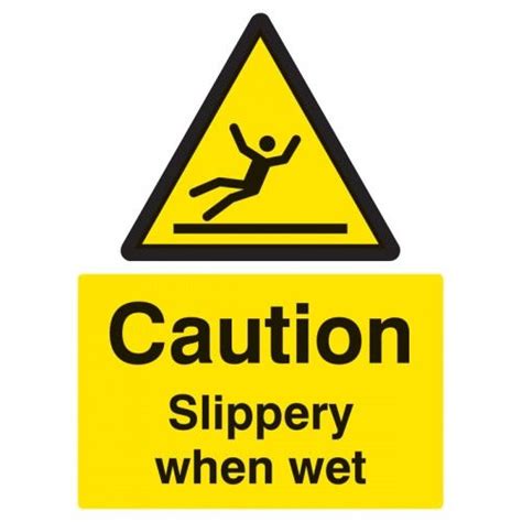 Caution Slipper When Wet Signs