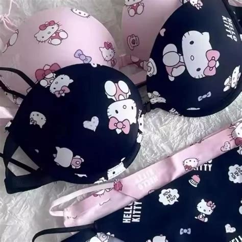 Multi Coloured Hello Kitty Lingerie Set Lingerie Depop