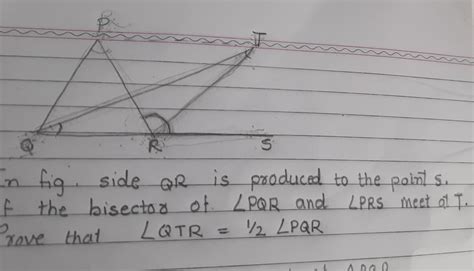 solved n fig side qr ﻿is produced to the point s f ﻿the