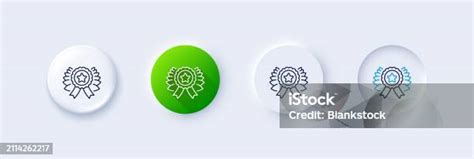 우승자 리본 라인 아이콘입니다 수상 메달 표시 선 아이콘 벡터 3차원 형태에 대한 스톡 벡터 아트 및 기타 이미지 3차원 형태 Nomination 고급 Istock