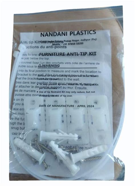 Plastic Anti Tip Kit Set Instructions Anchor Length 1 0 Inch At ₹ 30 Pack In Jodhpur