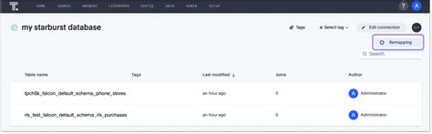 Remap A Starburst Connection ThoughtSpot Spotter