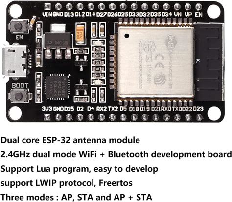 Dorhea 6pcs Esp32 Esp 32s Wifi Development Board Nodemcu India Ubuy