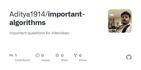 Github Aditya1914 Important Algorithms Important Questions For Interviews