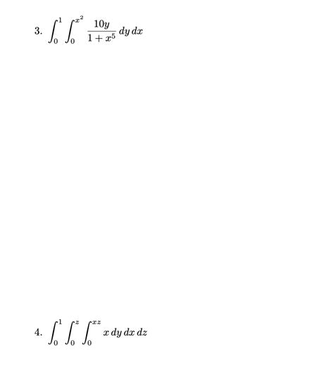 solved q1 please evaluate each of the following iterated