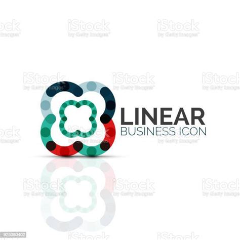 추상 꽃 또는 스타 선형 얇은 라인 아이콘 선 세그먼트를 사용 하 여 만든 최소한의 비즈니스 기하학적 모양 기호 0명에 대한 스톡 벡터 아트 및 기타 이미지 Istock