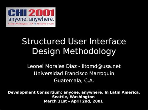 Ppt Structured User Interface Design Methodology Dokumentips