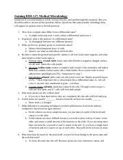 Lab 3 Staining Docx Staining BMS 127 Medical Microbiology Questions If You Paid Attention In