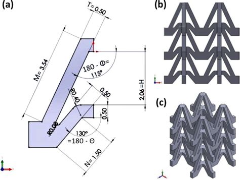 2d Cad Model Of The Unit Cell And Of The Auxetic Structure A B 3d Download Scientific
