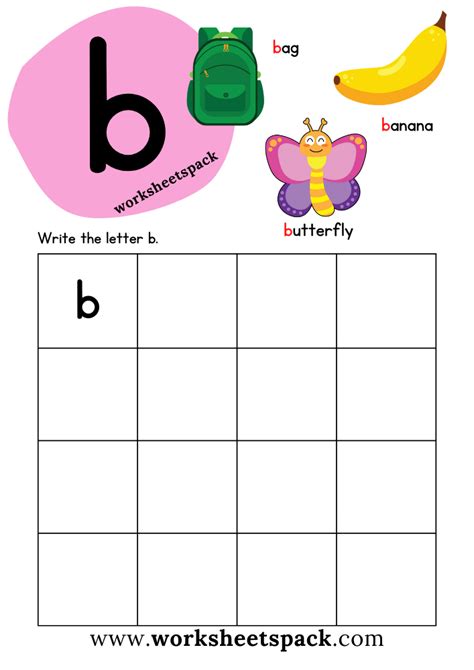 Free Letter B Printable Worksheets Worksheetspack Letter B