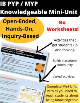 IB Learner Profile KNOWLEDGEABLE Lessons Activities Inquiry Based PYP MYP Unit
