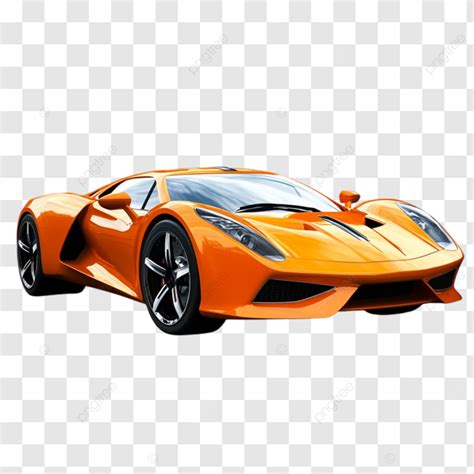Sleek Orange Sports Car With Futuristic Design Sports Car Luxury
