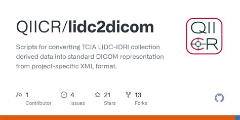 Github Qiicrlidc2dicom Scripts For Converting Tcia Lidc Idri