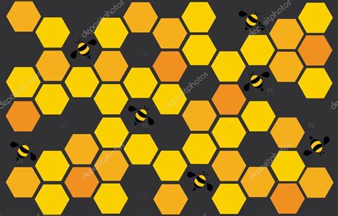 Hexagon Bee Hive Design Art And Space Background Vector Eps10 Stock Vector Image By ©hsantima