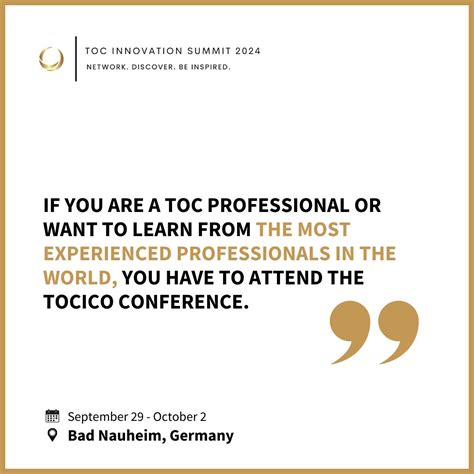 Tocico On Linkedin Tocinnovationsummit Theoryofconstraints Countdown