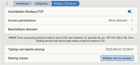 V3 70 24 Modbus Fault On Evcs Charger Beta Testing Victron Community