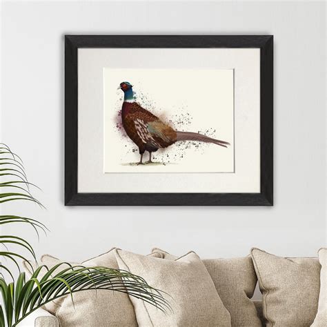 Pheasant Print Pheasant Art Game Bird Print Farmhouse Wall Art