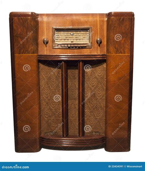 Old Vintage Retro Antique Radio Isolated On White Stock Image Image