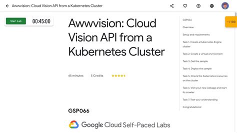Awwvision Cloud Vision Api From A Kubernetes Cluster Gsp066 Youtube