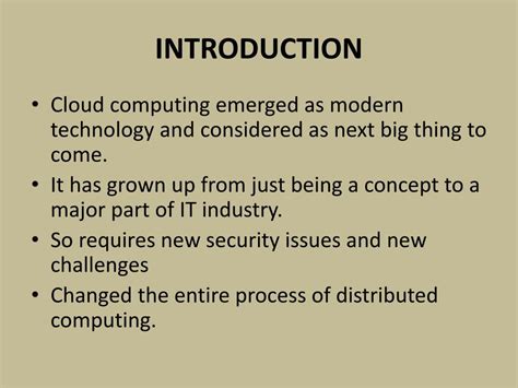 Ppt Security Framework For Cloud Computing Powerpoint Presentation