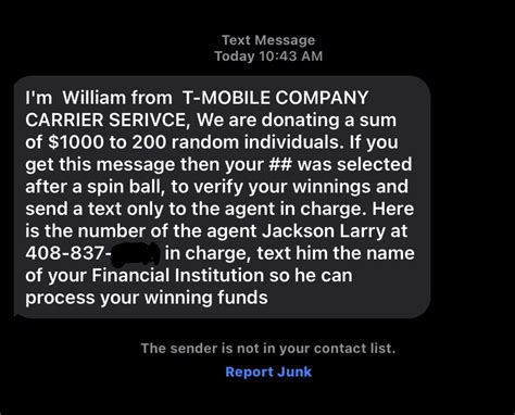 T Mobile Message Is This A Scam R Tmobile