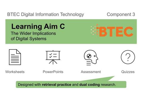 Btec Digital Information Technology Dit Component 3 Learning Aim C