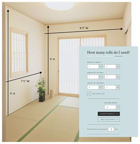 Standard Wallpaper Roll Dimensions Chart Pdf