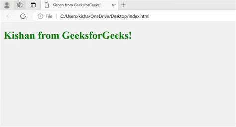 How To Create An Indexhtml File Geeksforgeeks