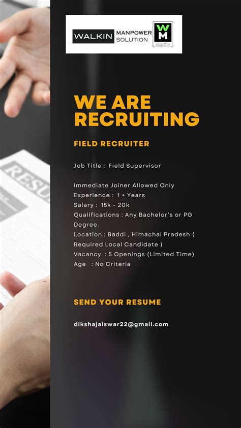 Diksha Jaiswar On Linkedin We Are Hiring For Field Recruiter Send Your