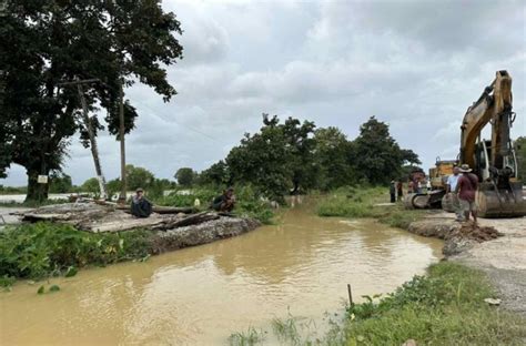 တောင်ငူခရိုင်အတွင်းသို့ စစ်တောင်းမြစ်ရေဝင်ရောက်မှုကြောင့် လမ်း၊ တံတား၊ အိမ်၊ လျှပ်စစ်မီးတိုင်န