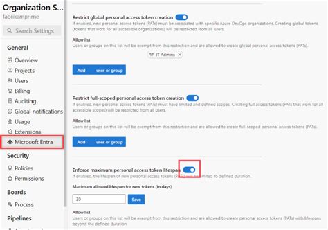 使用策略管理个人访问令牌 Azure Devops Microsoft Learn