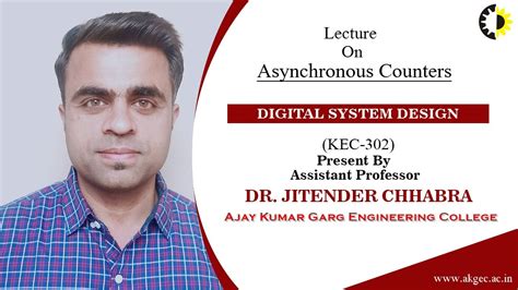Asynchronous Counters Design System Design By Dr Jitender Chhabra Akgec Youtube