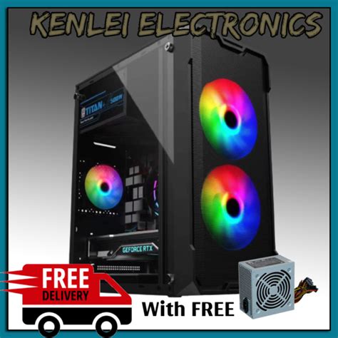 KENLEI KEYTECH T100 Tempered Glass Gaming PC Desktop Case MICRO ATX MINI ATX CASE ONLY RGB