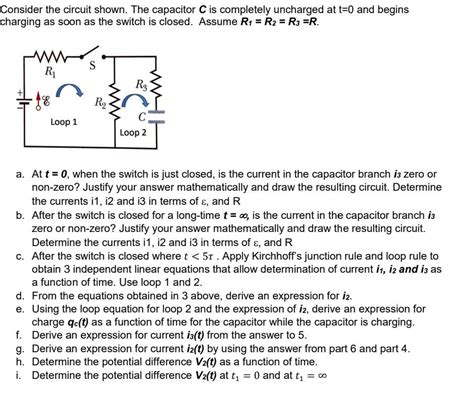 Solved Consider The Circuit Shown The Capacitor C Is Chegg