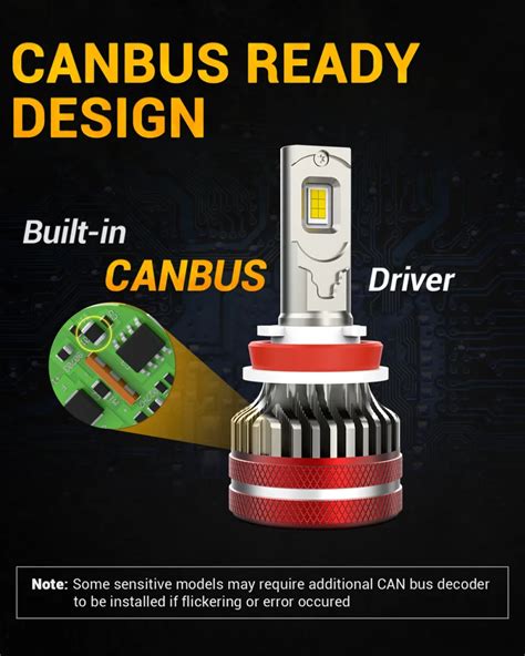 H4 Led Headlight Bulbs 180w 21600lm 6500k Bright White