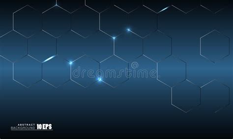 Light Glow Blue Background Medical And Technology And Science Concept Abstract Hexagonal