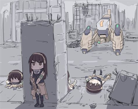 M4a1 And Manticore Girls Frontline And 1 More Drawn By Silverbell