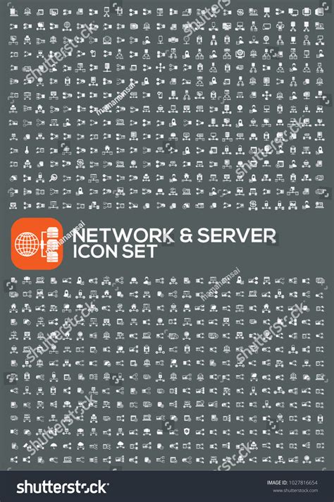Network Server Icon Set Design Stock Vector Royalty Free Shutterstock