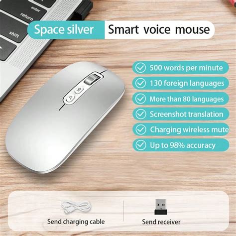 Jomaa Jomaa Ai Smart Voice Mouse Speech To Text Mouse Rechargeable 2 4g Wireless Mouse For