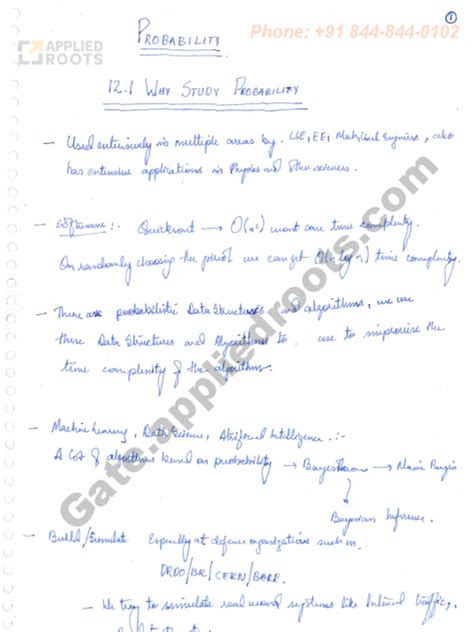 Gate Notes Probability Pdf